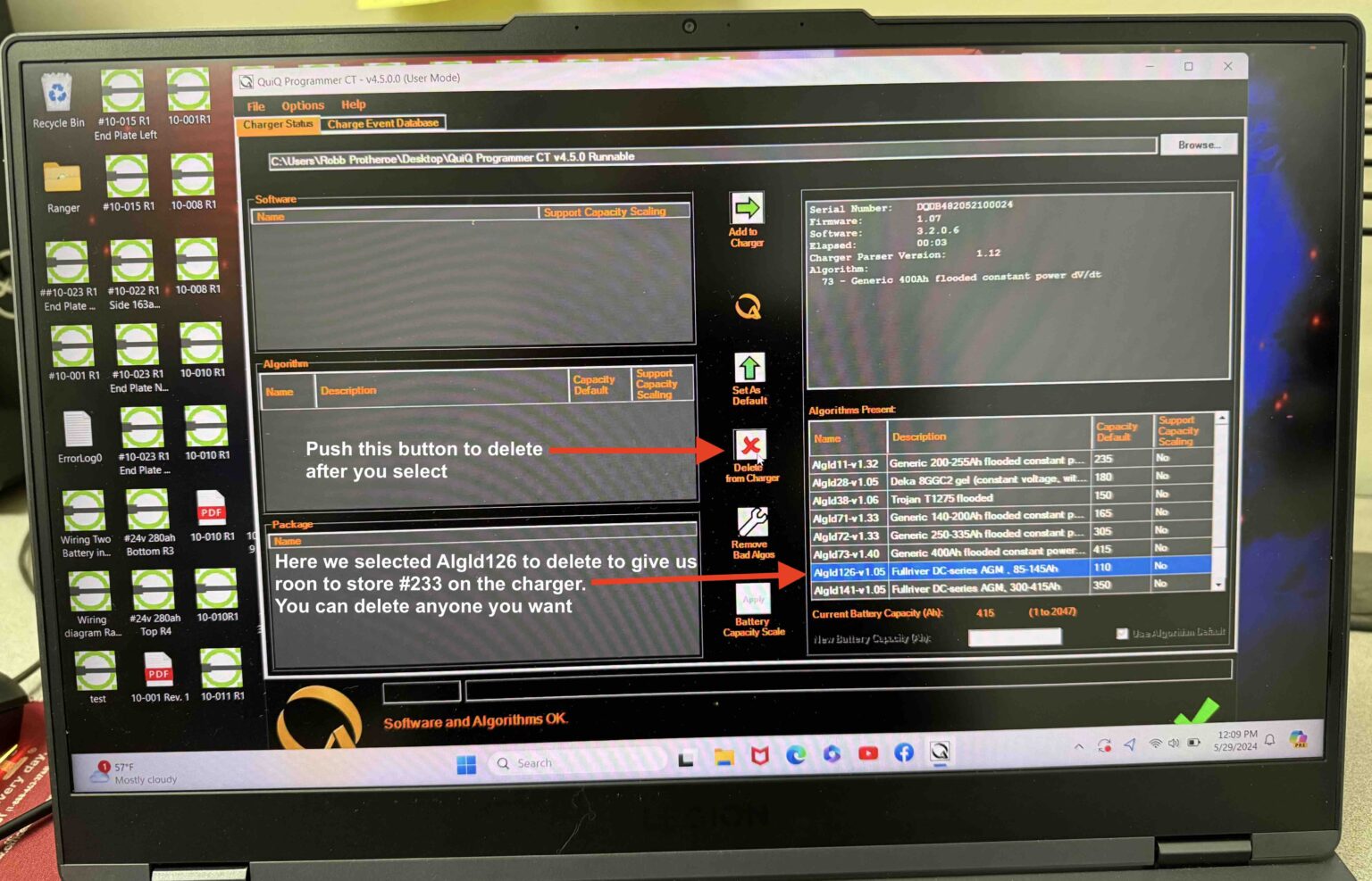 Delta Q QuiQ Battery Charger Programming - Atlas - Energy Storage Systems